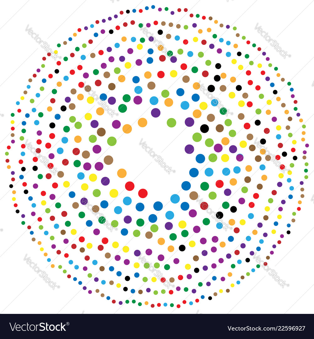 Random circles dots abstract element circular Vector Image