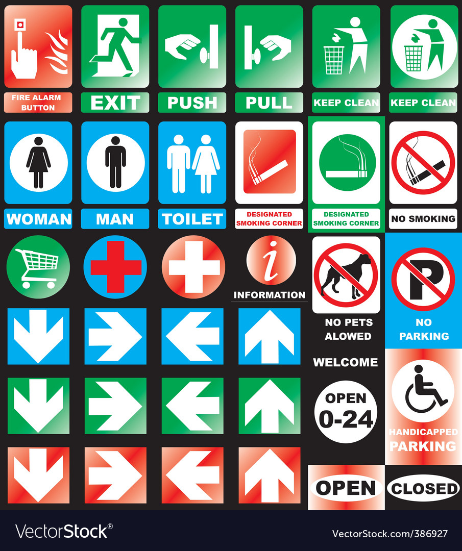 Signs Royalty Free Vector Image - VectorStock