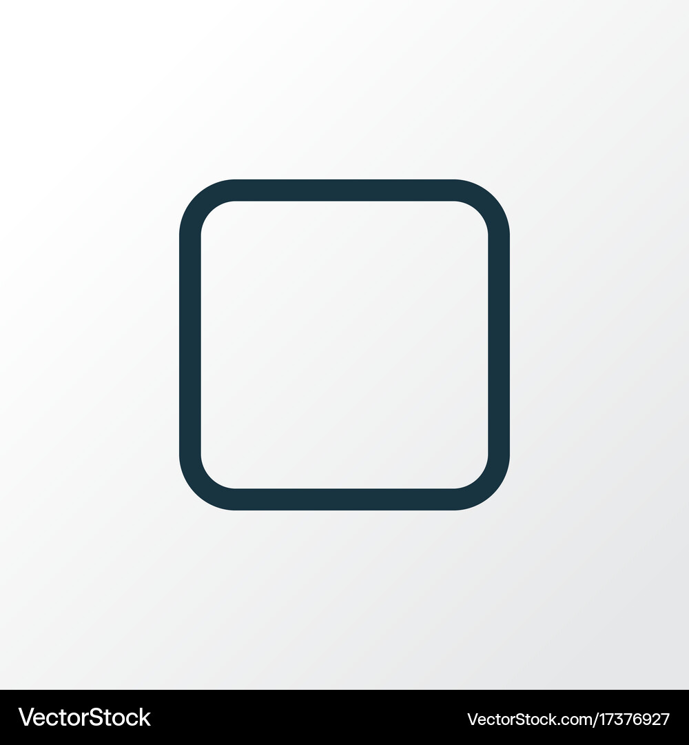 Stop outline symbol premium quality isolated Vector Image