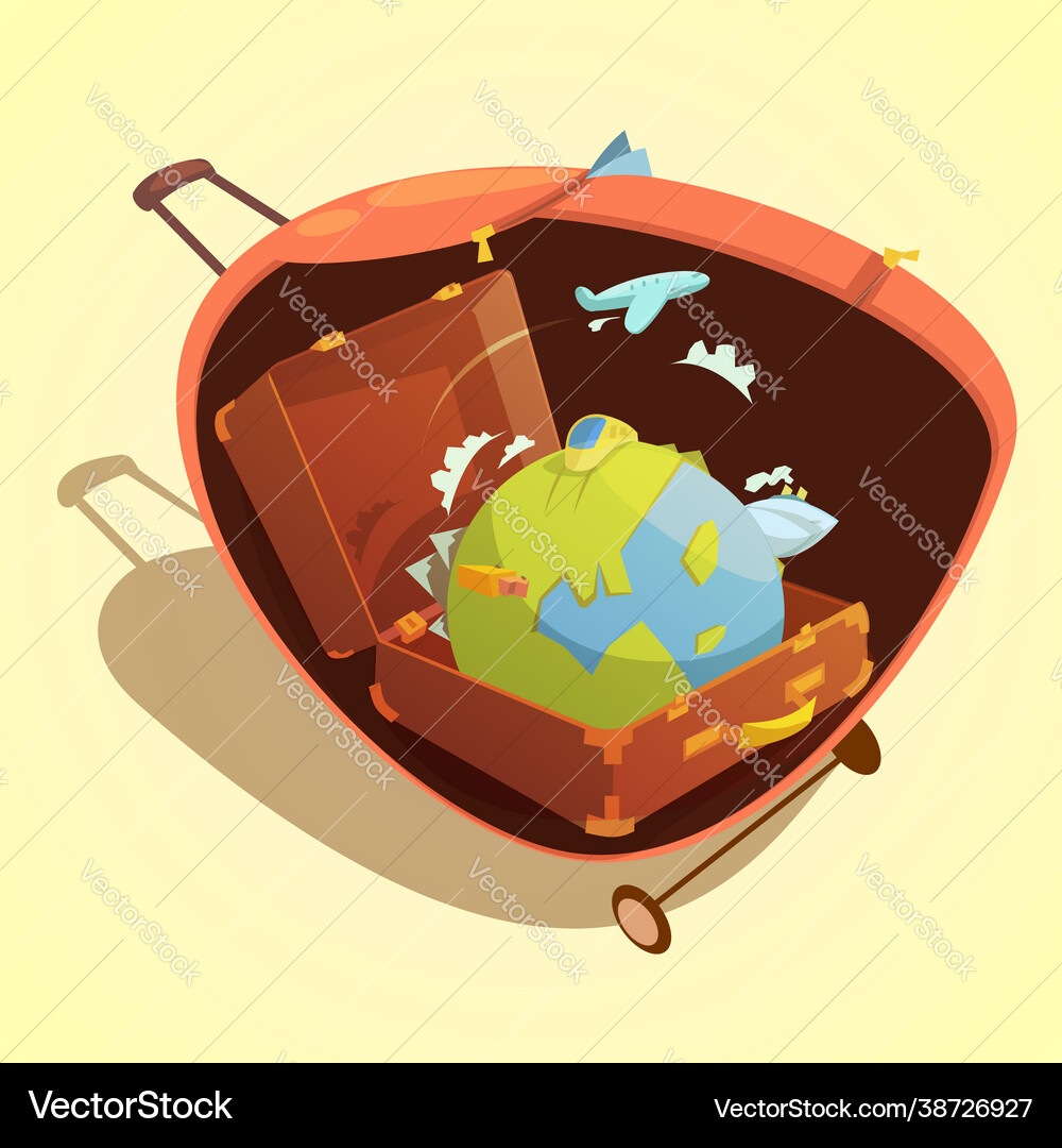 Travel cartoon concept Royalty Free Vector Image