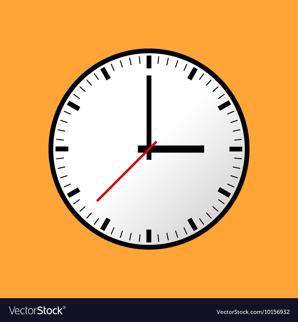 Clock icon flat design EPS10 Royalty Free Vector Image