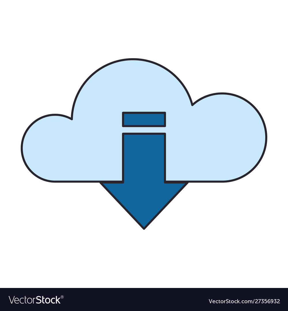 Cloud computing storage isolated icon Royalty Free Vector