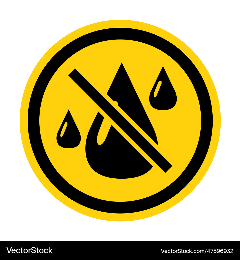 Do not let water and humidity touch the filter Vector Image