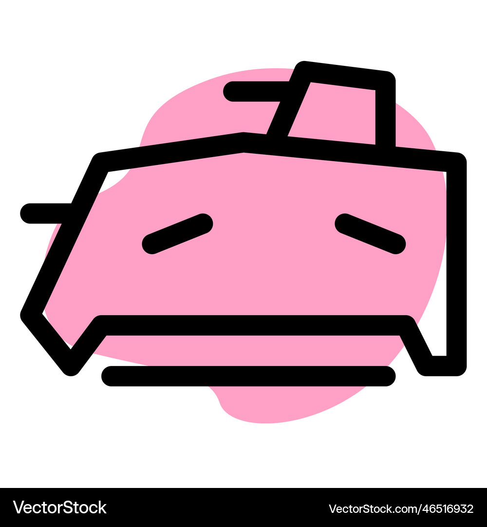High-performance military tank with turret Vector Image