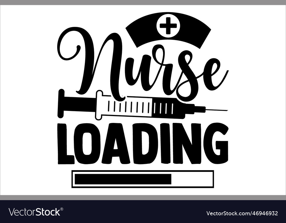 Nurse loading Royalty Free Vector Image - VectorStock