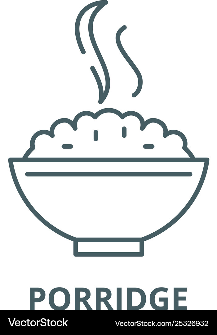 Porridge line icon linear concept outline Vector Image