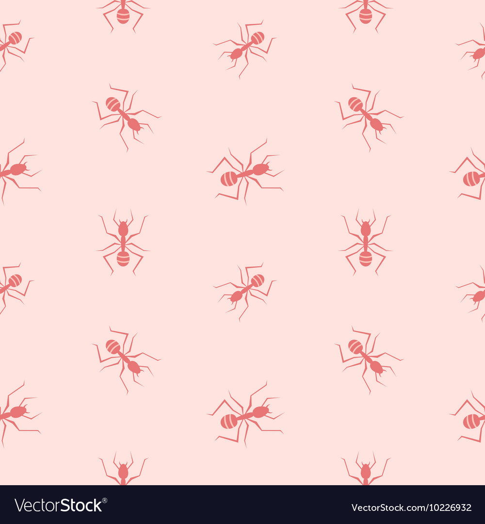 Seamless pattern with ants Royalty Free Vector Image