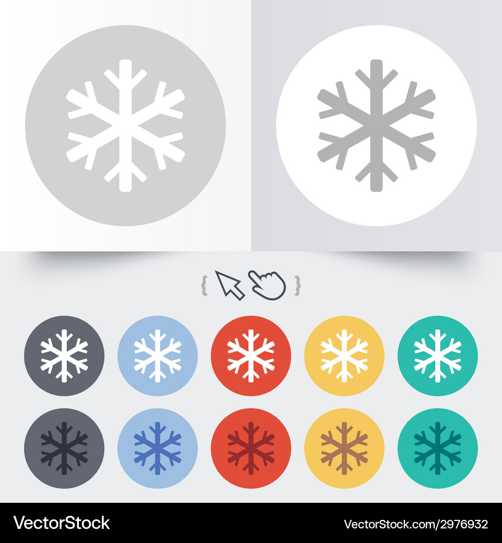 Snowflake sign icon air conditioning symbol Vector Image