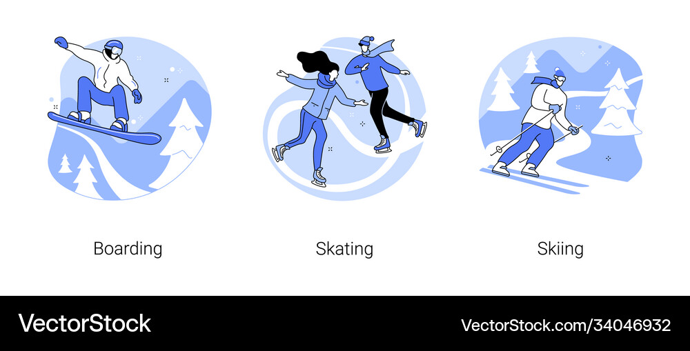 Winter sport abstract concept Royalty Free Vector Image