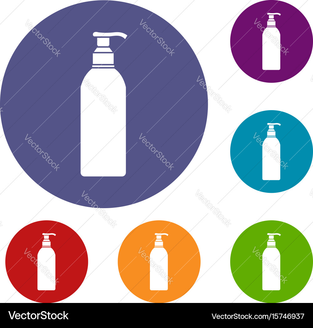 Cosmetic bottle icons set Royalty Free Vector Image