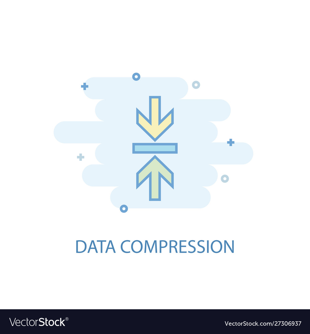 Data compression line concept simple icon Vector Image