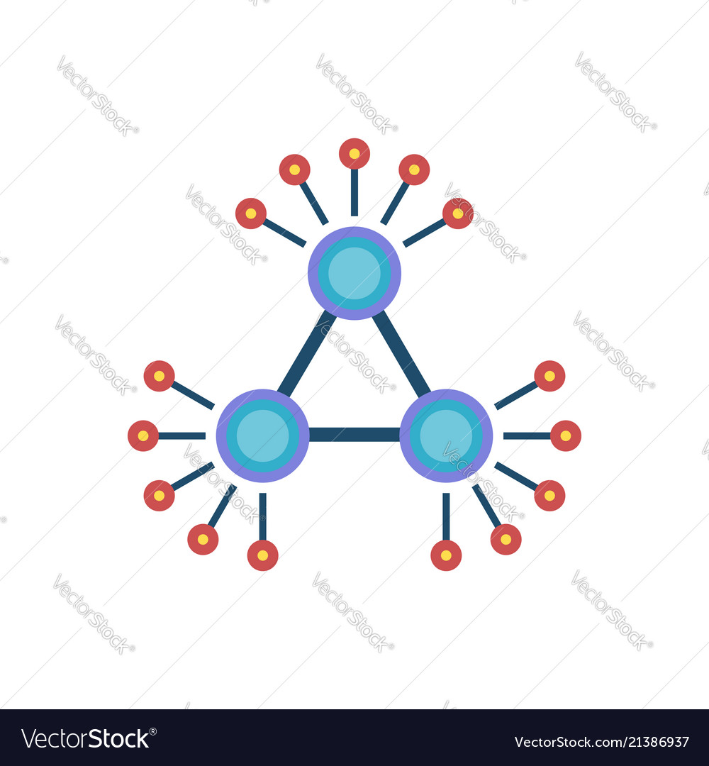 Decentralization flat icon Royalty Free Vector Image