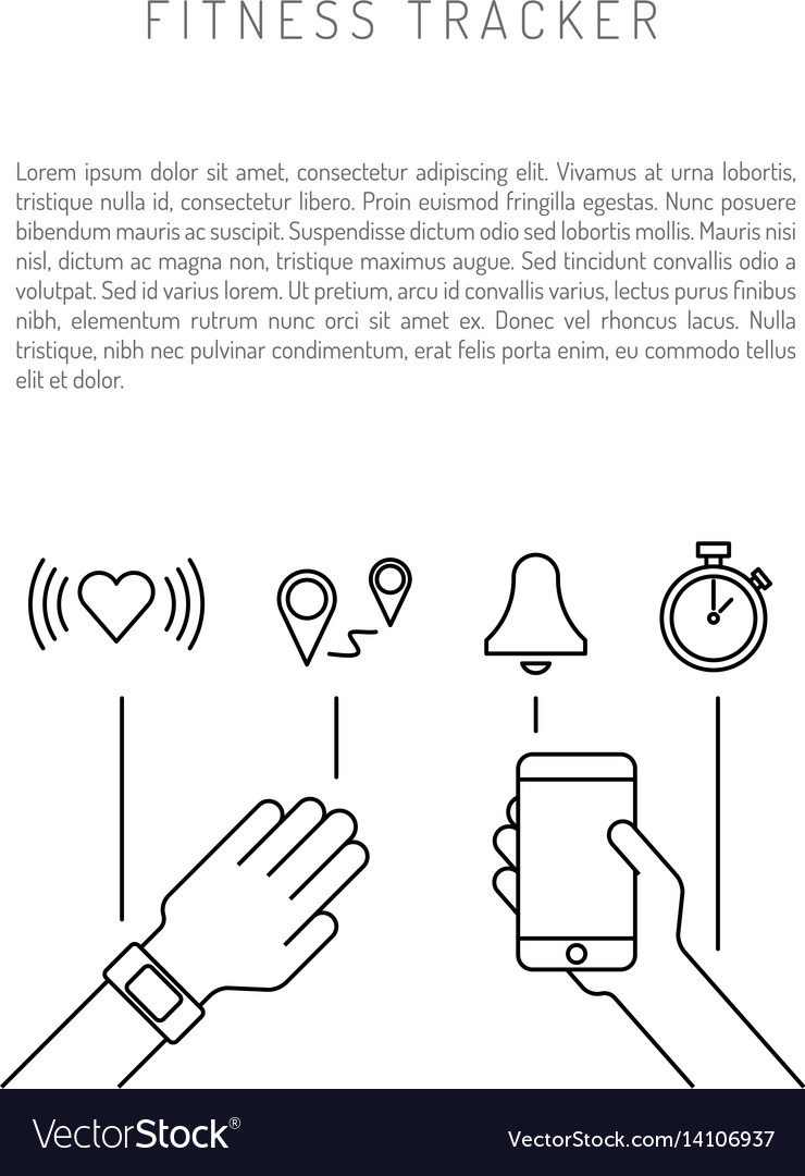 Fitness activity tracker Royalty Free Vector Image