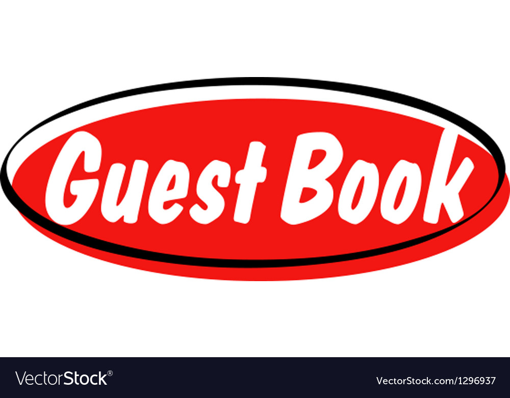 Guest book button Royalty Free Vector Image - VectorStock