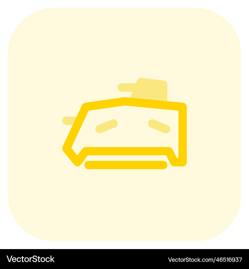High-performance military tank with turret Vector Image