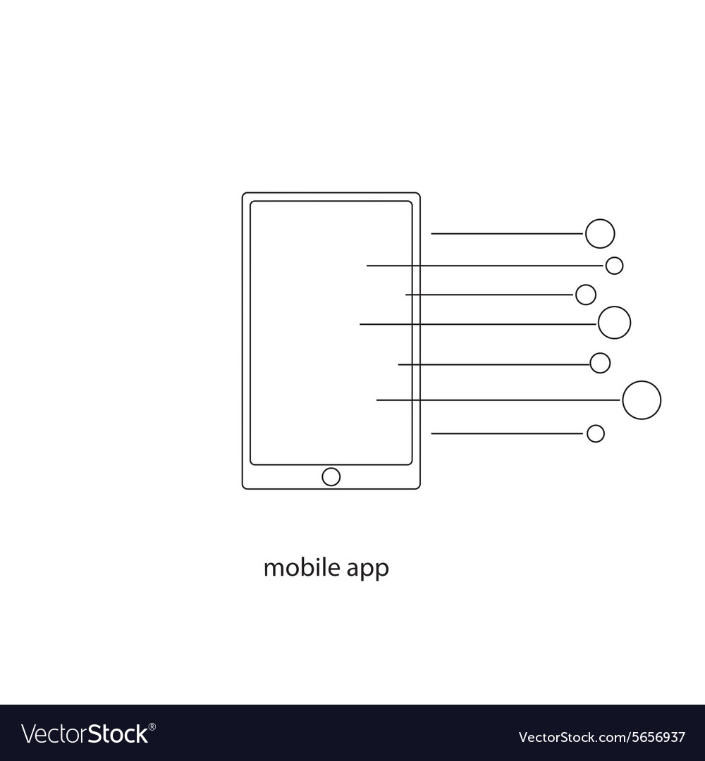 Mobile app Royalty Free Vector Image - VectorStock