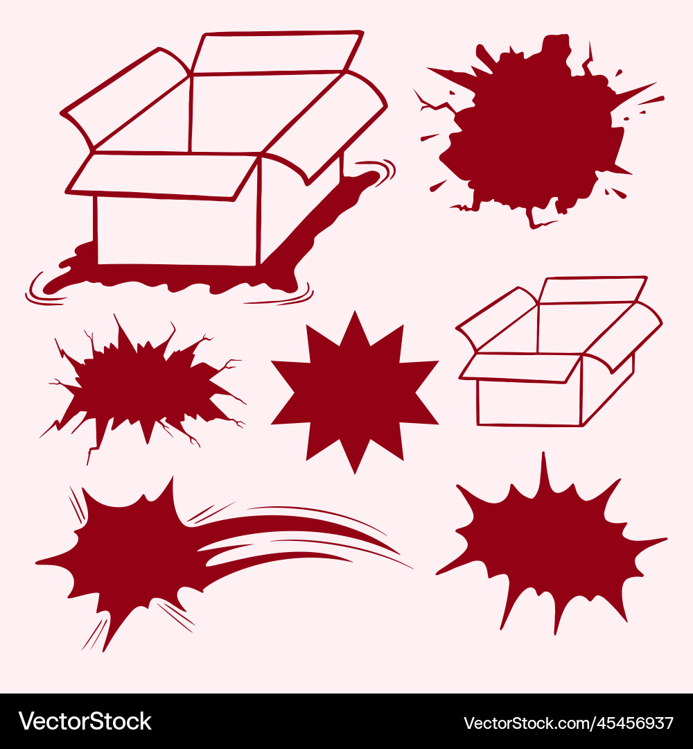Red comic Royalty Free Vector Image - VectorStock