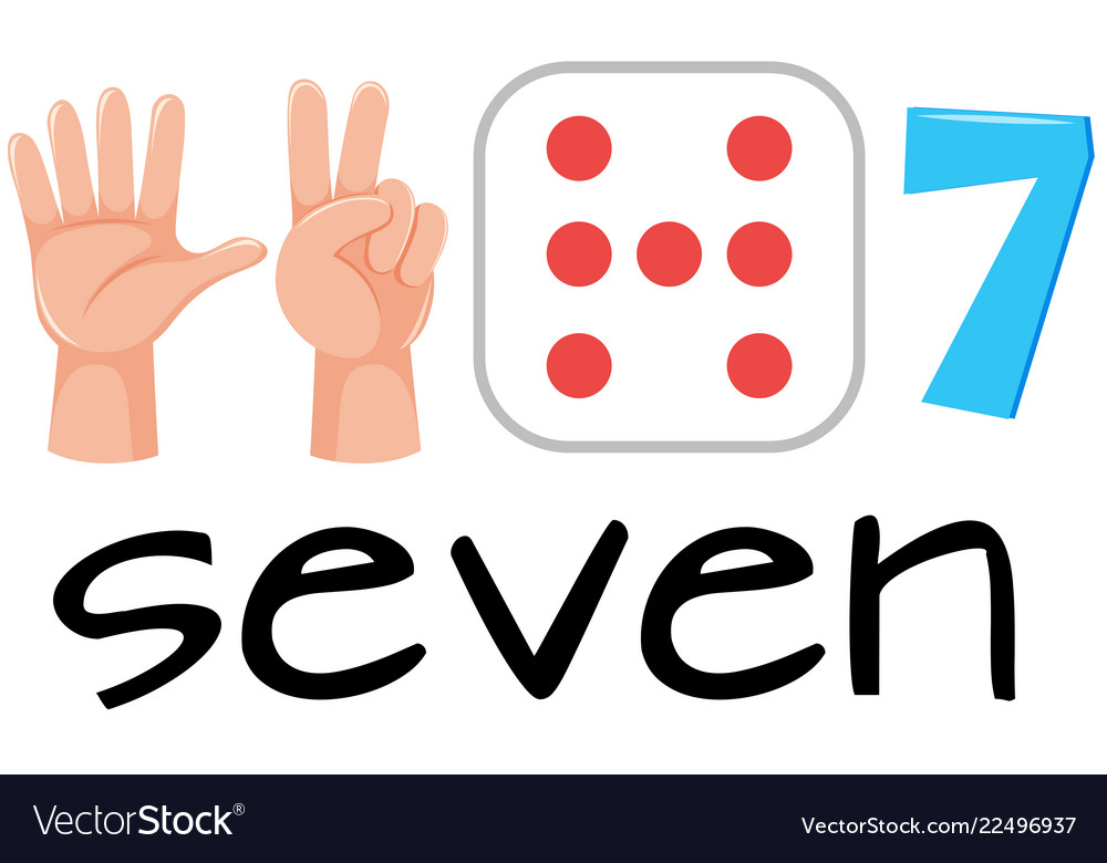 Set of number seven symbol Royalty Free Vector Image Set of number seven symbol Royalty Free Vector Image