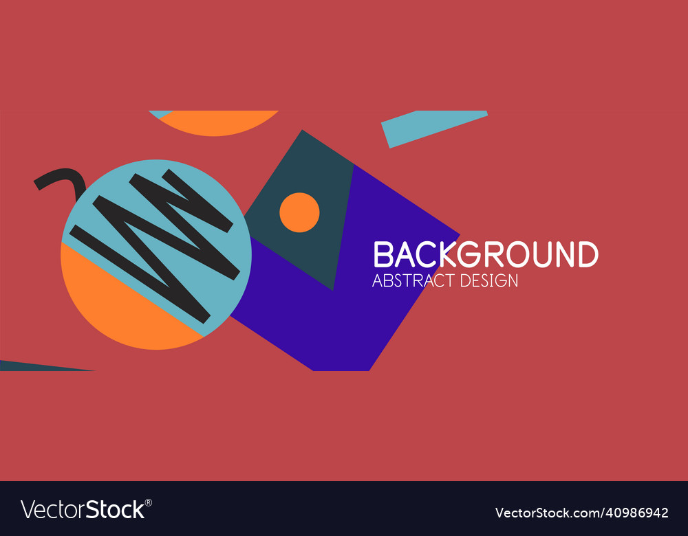 Abstract Background Blocks Lines Triangles Vector Image