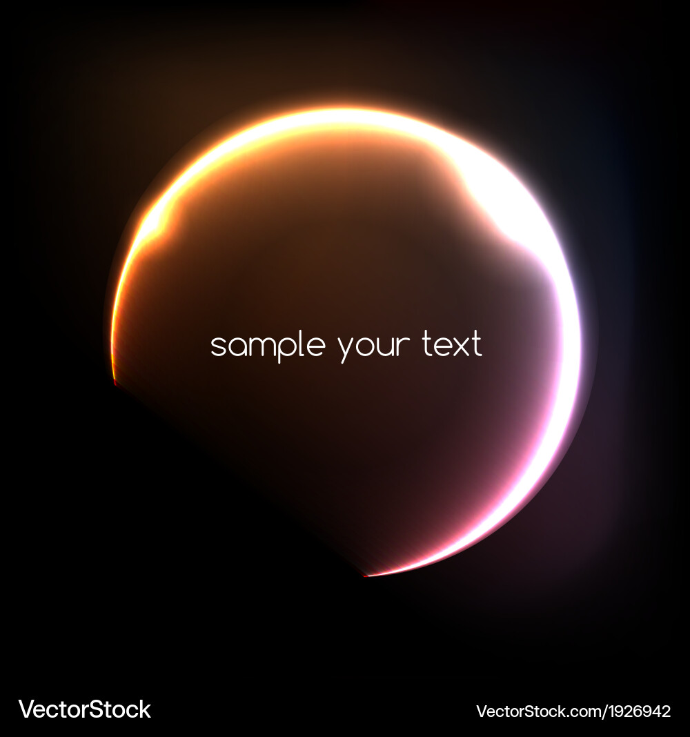 Blue light effects on round placeholder for your Vector Image