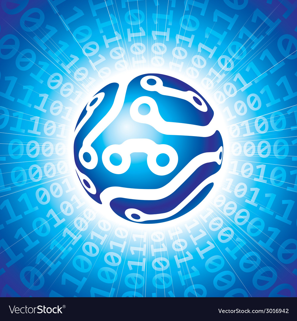 Circuit globe Royalty Free Vector Image - VectorStock