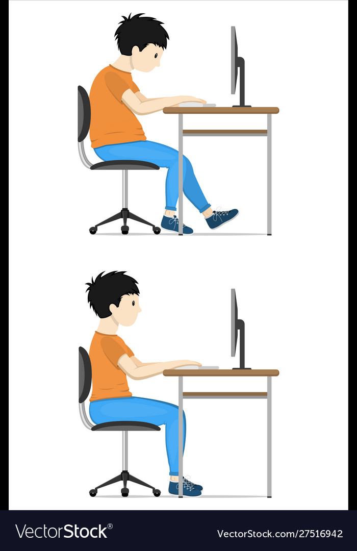 Correct posture Royalty Free Vector Image - VectorStock