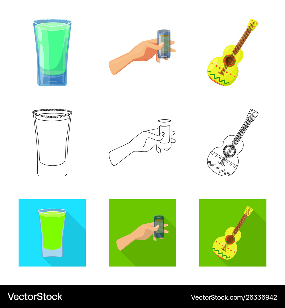 Design cafe and latin sign set Royalty Free Vector Image