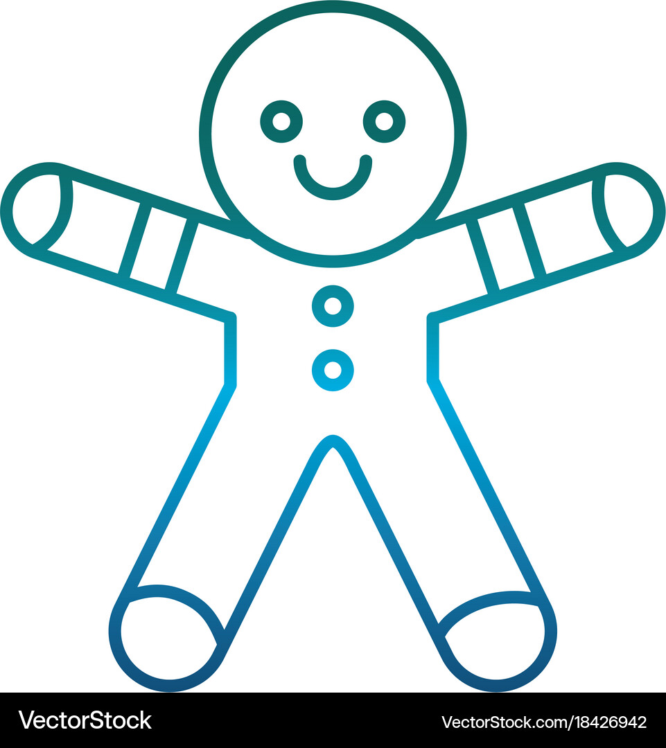 Ginger man cookie icon Royalty Free Vector Image