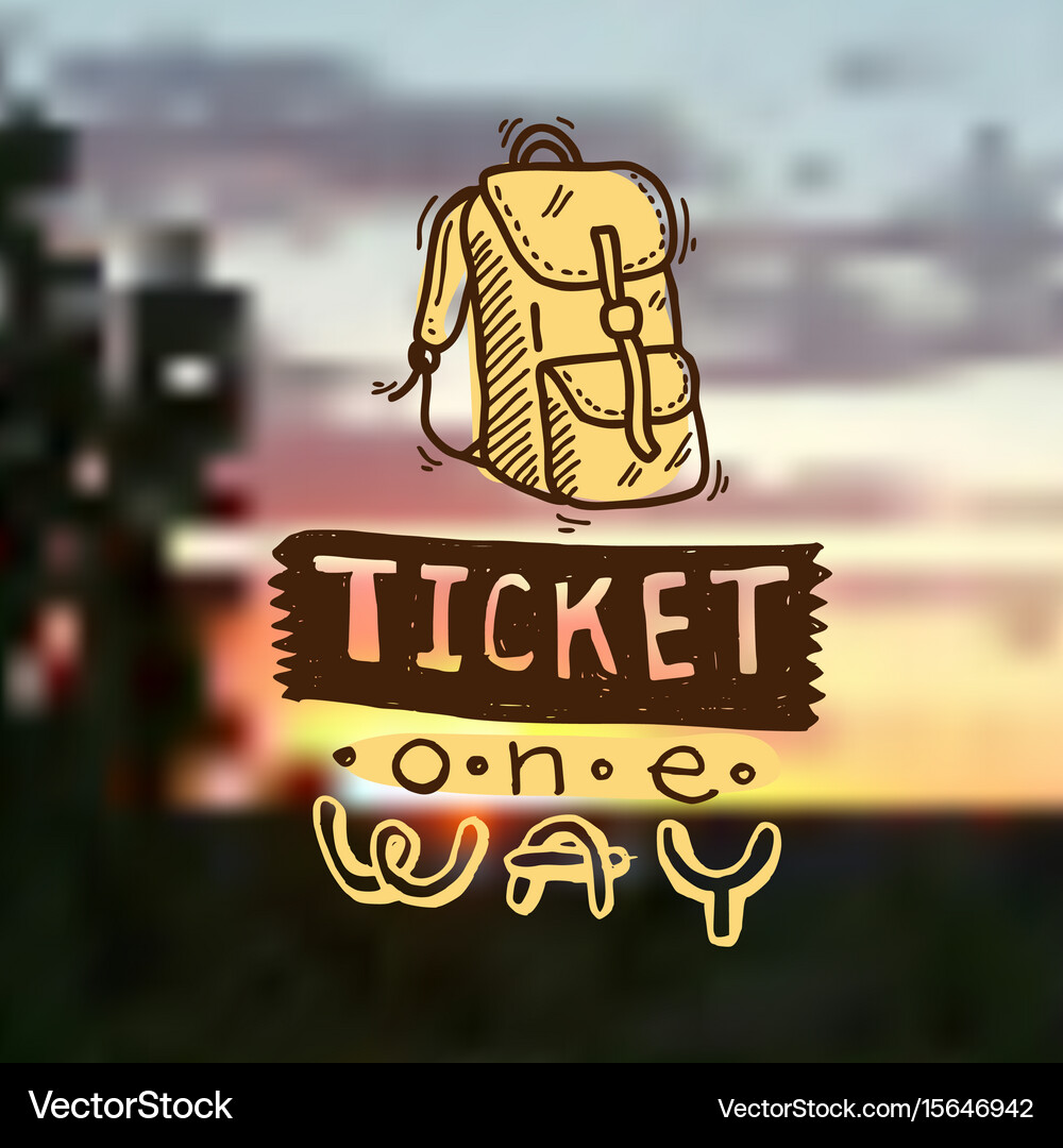 Hand drawn lettering travel Royalty Free Vector Image