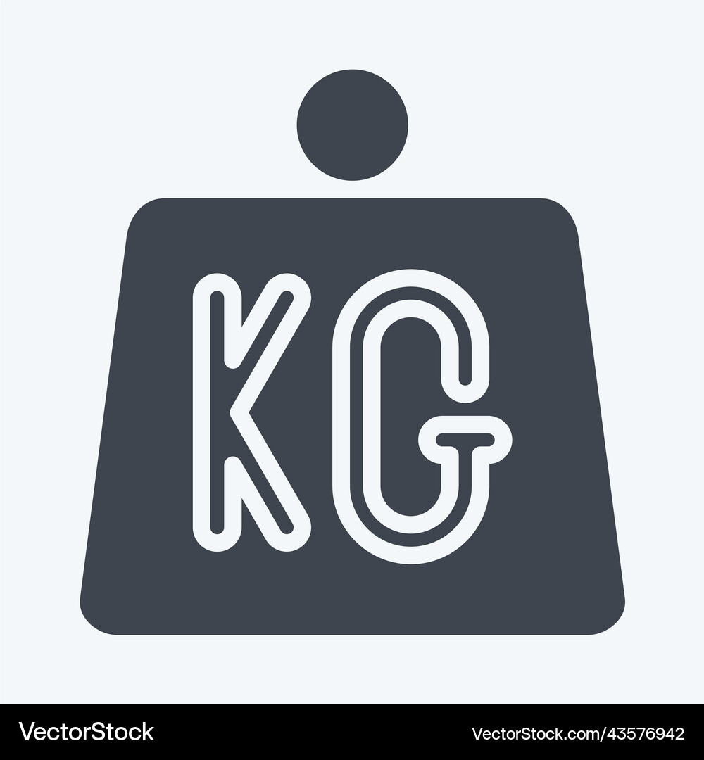 Icon weight suitable for education symbol glyph Vector Image