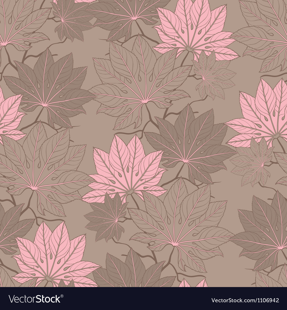 Leaves seamless pattern Royalty Free Vector Image