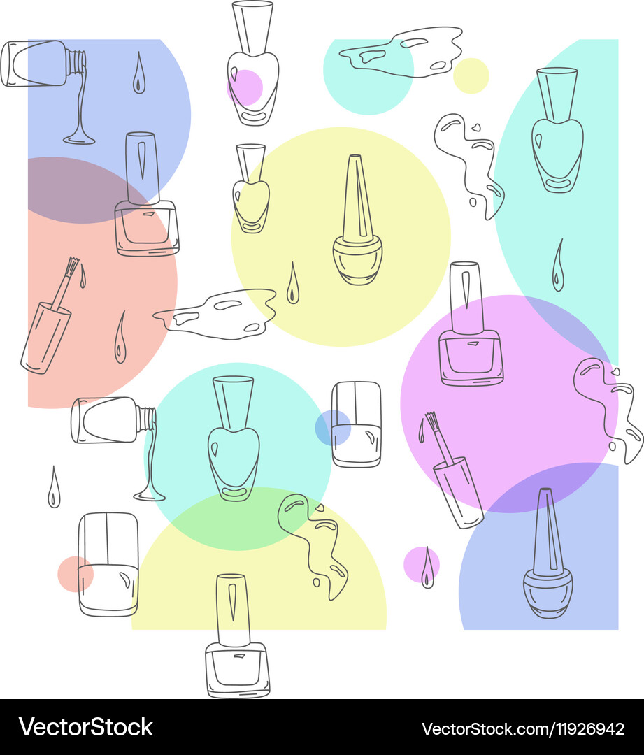 Nail polish set Royalty Free Vector Image - VectorStock