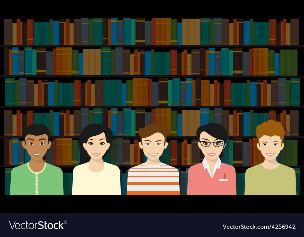 Open library Royalty Free Vector Image - VectorStock