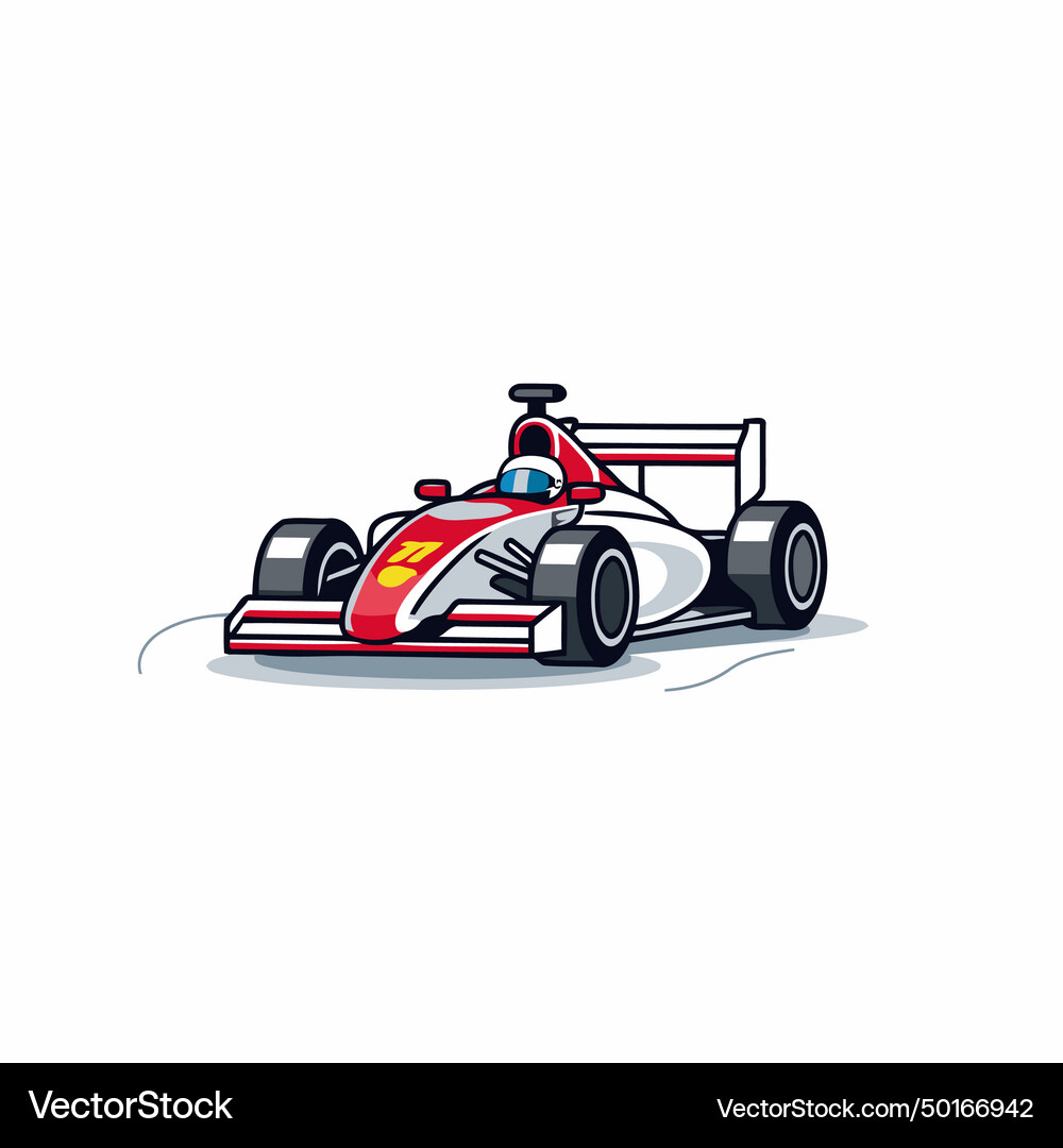 Racing car icon cartoon Royalty Free Vector Image
