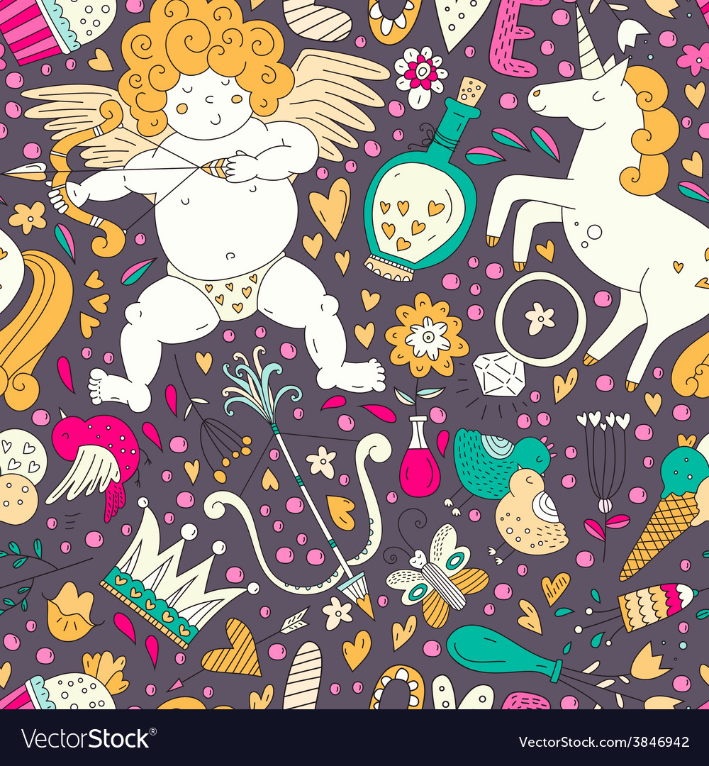 Romantic pattern Royalty Free Vector Image - VectorStock