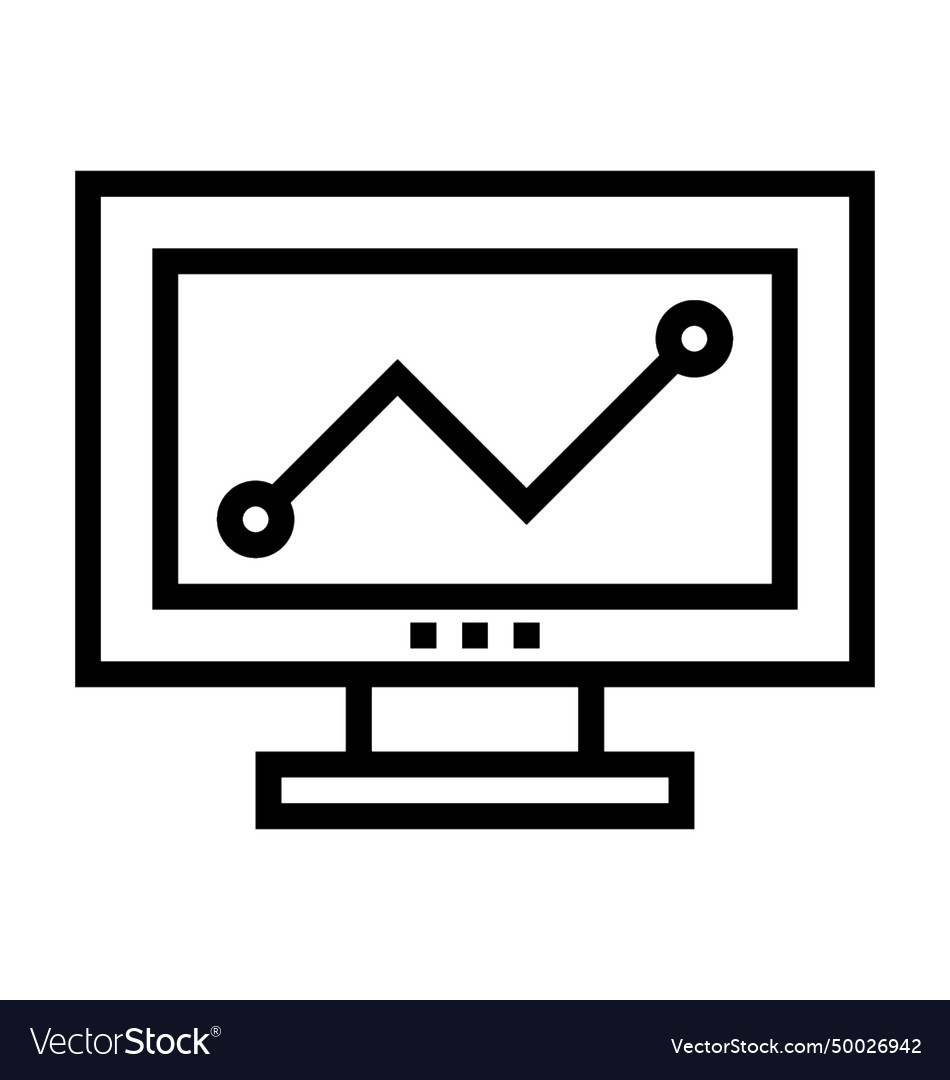 Seo graph icon Royalty Free Vector Image - VectorStock