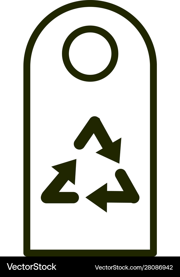 Tag recycle environment ecology line and fill Vector Image