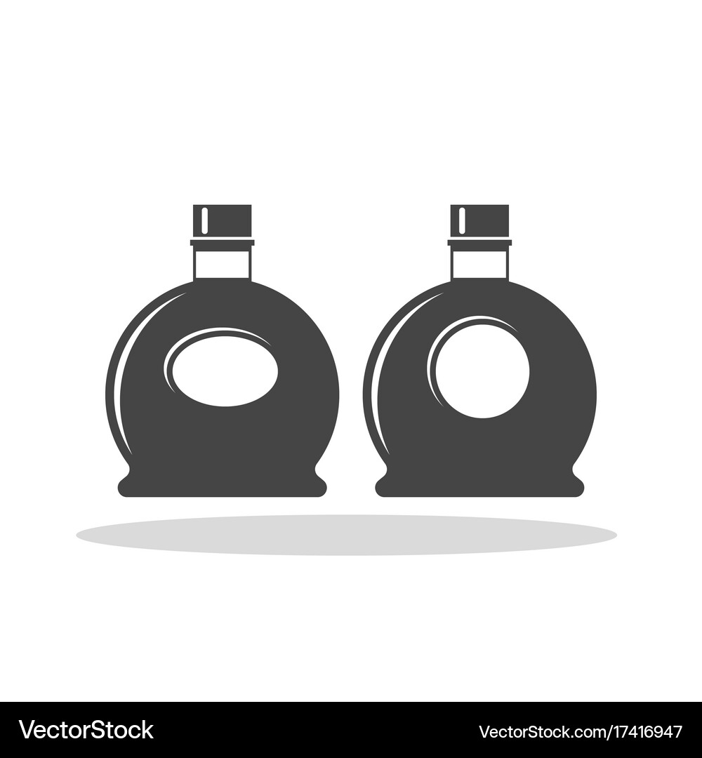 Bottle of alcohol flat icon Royalty Free Vector Image