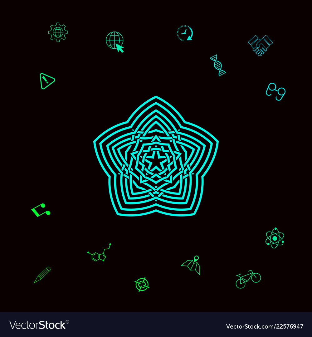 Geometric oriental arabic pattern element Vector Image