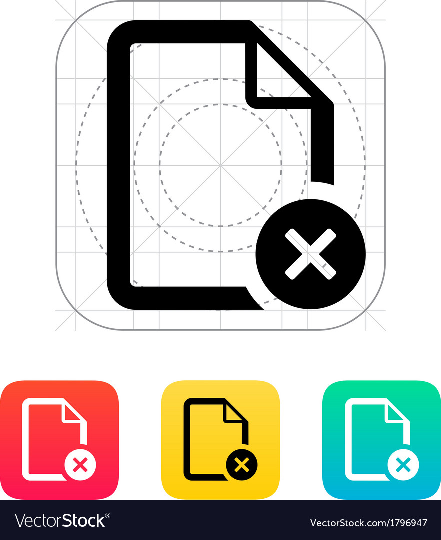 Remove file icon Royalty Free Vector Image - VectorStock