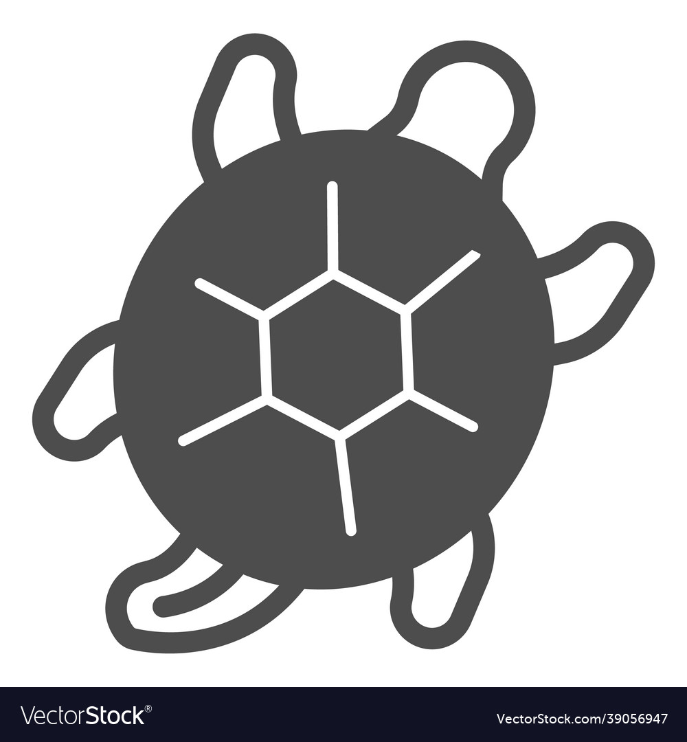 Sea turtle solid icon life concept marine Vector Image