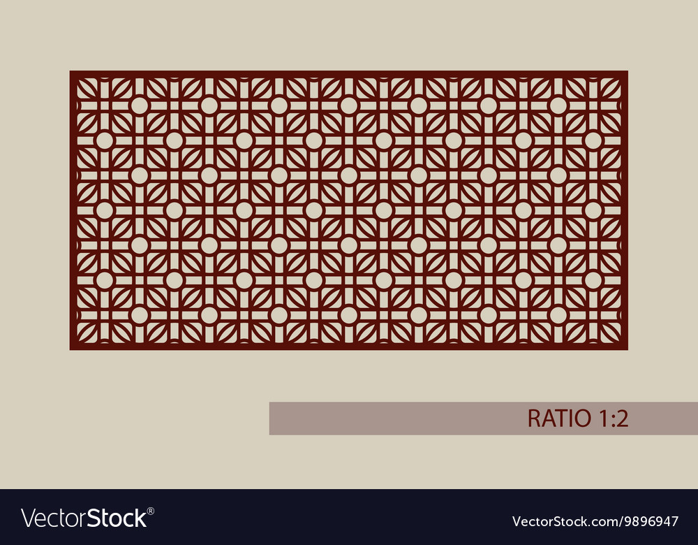 Template pattern for decorative panel Royalty Free Vector