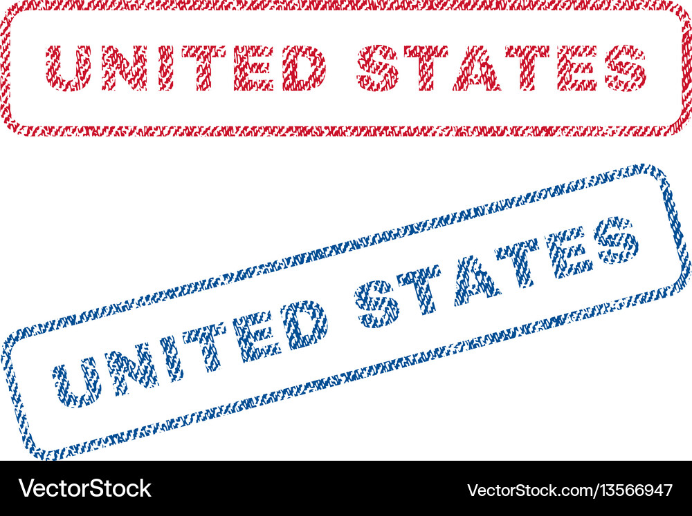 United states textile stamps Royalty Free Vector Image