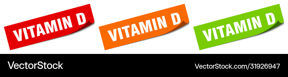 Vitamin d sticker d square isolated sign Vector Image