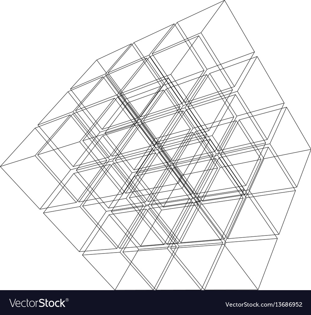 3d cubes Royalty Free Vector Image - VectorStock
