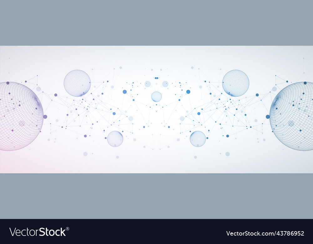 Abstract Sphere Background With Plexus Effect 3d Vector Image