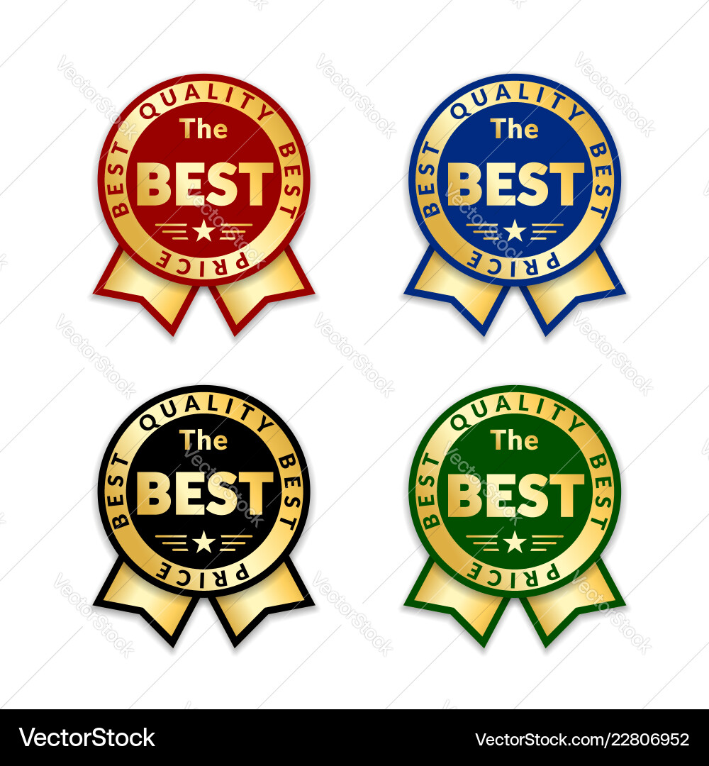 Award ribbon the best Royalty Free Vector Image