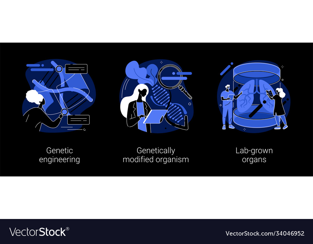 Bioengineering abstract concept Royalty Free Vector Image