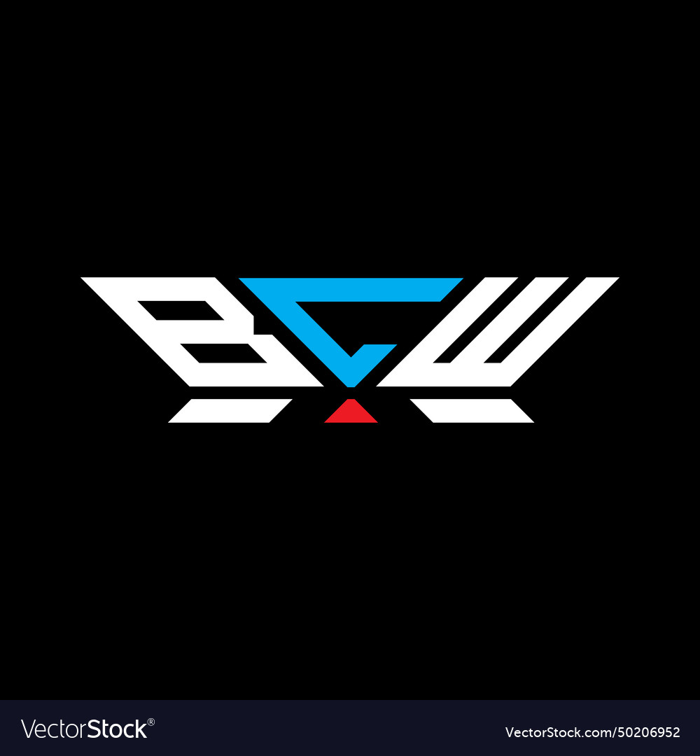 Blw letter logo design simple and modern Vector Image