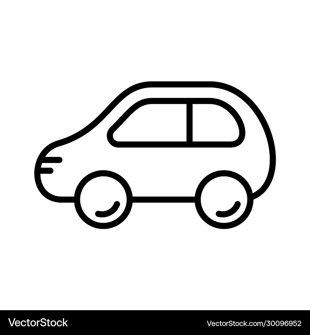 Cartoon car icon thick linear logo passenger Vector Image